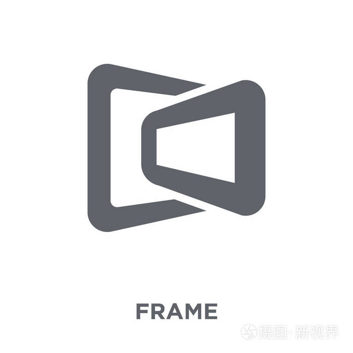 框架图标。框架设计概念从集合。简单的元素向量例证在白色背景插画-正版商用图片0a22ml-摄图新视界
