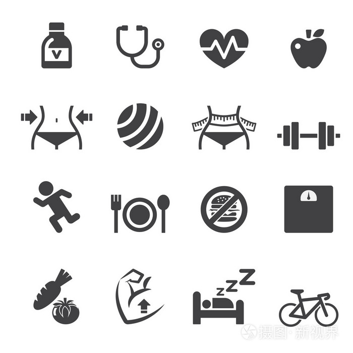 健康图标插画-正版商用图片0atpns-摄图新视界