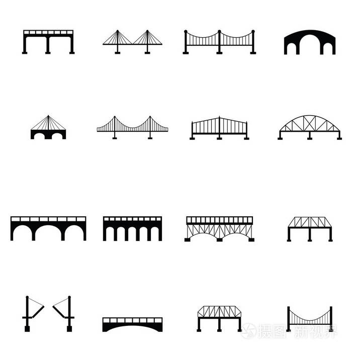 对桥梁图标集插画-正版商用图片0cqsx6-摄图新视界