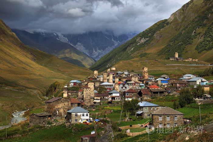 在斯瓦涅季，格鲁吉亚的高山村庄照片-正版商用图片0fy9wr-摄图新视界