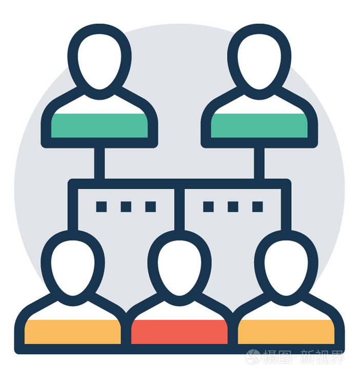 组织团队层次结构向量图标插画-正版商用图片0gkh5u-摄图新视界