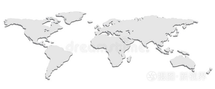 黑白世界地图插画-正版商用图片0i8lb4-摄图新视界