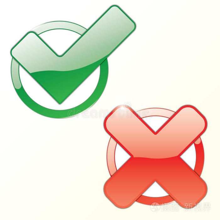 勾号和叉号插画-正版商用图片0nptdi-摄图新视界