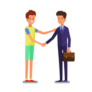 卡通握手图片-卡通握手素材-卡通握手插画-摄图新视界