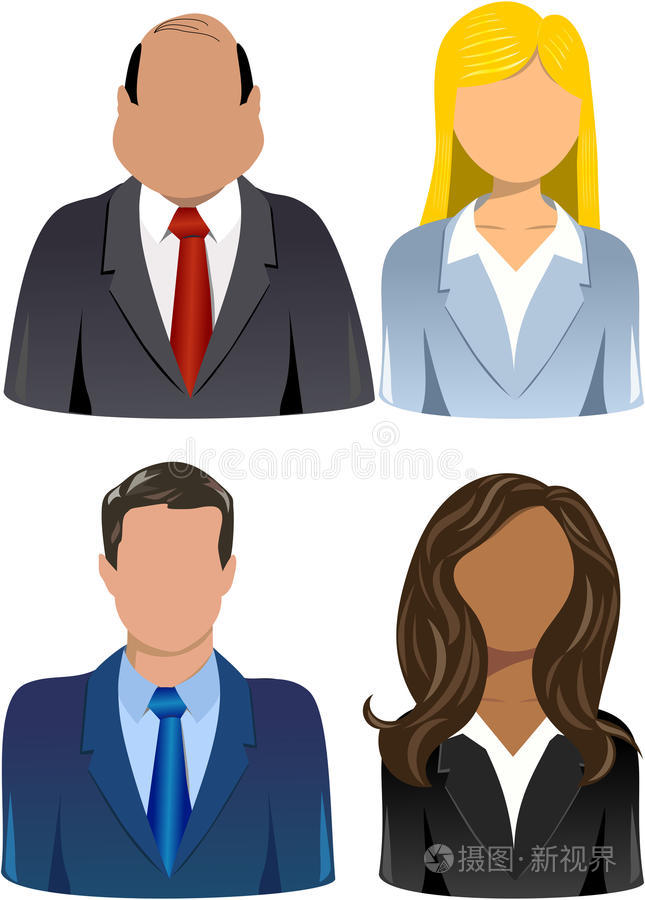 商务人士图标集插画-正版商用图片0p4q52-摄图新视界