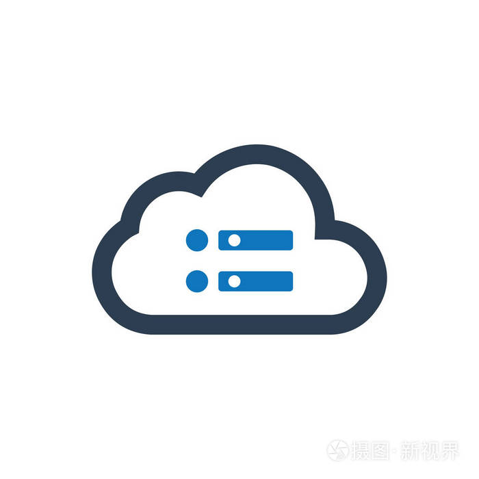 精心设计的云服务器图标插画-正版商用图片0pibii-摄图新视界
