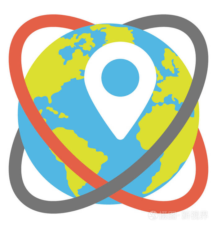 地理信息系统, 平面图标概念插画-正版商用图片0qsw6q-摄图新视界