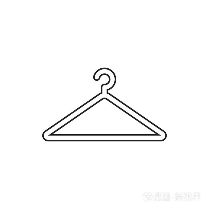 衣架矢量图标中的线条样式。衣柜衣架平插图插画-正版商用图片0qvojc-摄图新视界