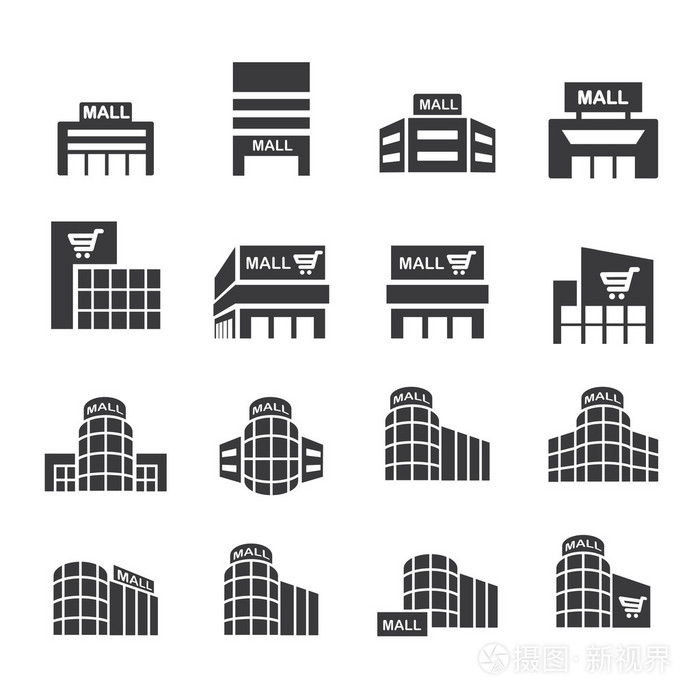 购物商场图标 set.vector eps10插画-正版商用图片0rgesc-摄图新视界