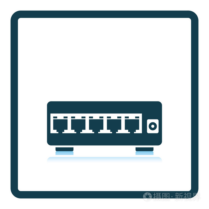 以太网交换机图标插画-正版商用图片0s6jut-摄图新视界