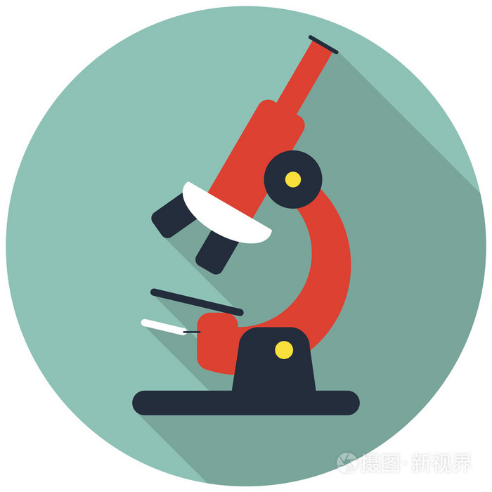 显微镜图标，平面矢量图插画-正版商用图片0sfe03-摄图新视界
