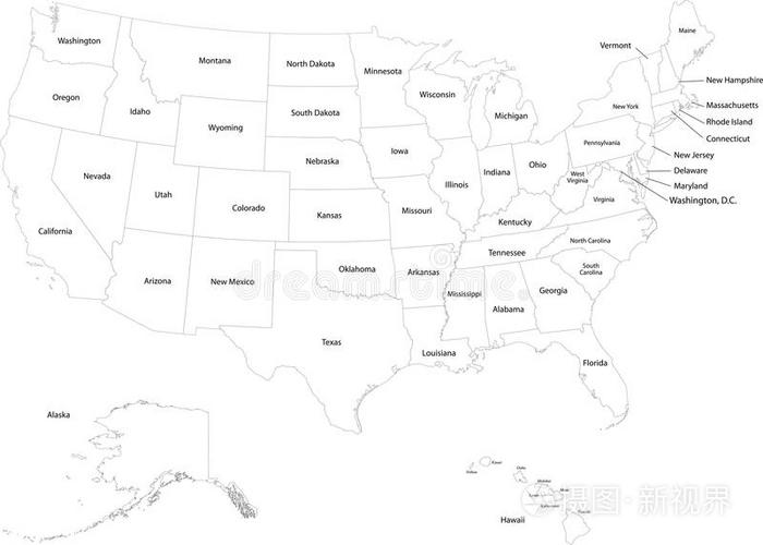美国地图插画-正版商用图片0z2d5j-摄图新视界