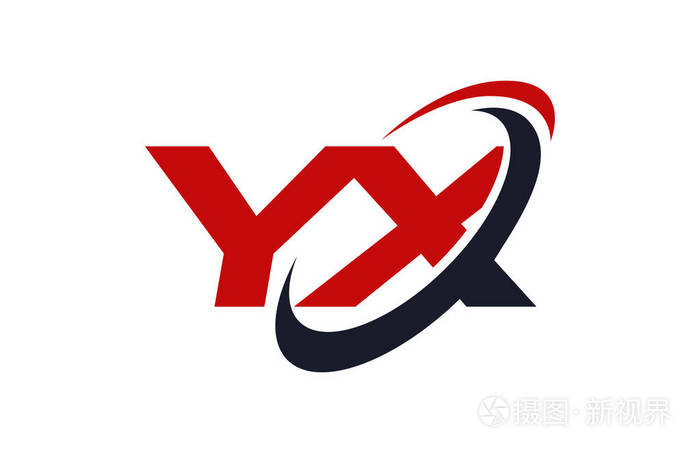 yx标志swosh椭圆红字矢量概念插画-正版商用图片11rrz2-摄图新视界