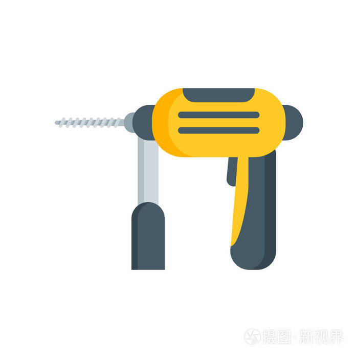 白色背景上的钻头图标矢量符号和符号隔离插画-正版商用图片12kn45-摄图新视界