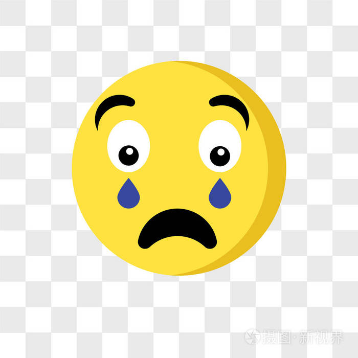 震惊的 emoji 表情矢量图标在透明背景下被隔离, Sh插画-正版商用图片12tkiz-摄图新视界