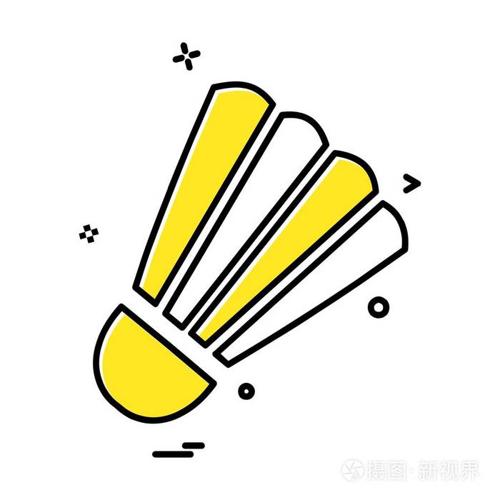 羽毛球图标设计矢量插画-正版商用图片12wndy-摄图新视界