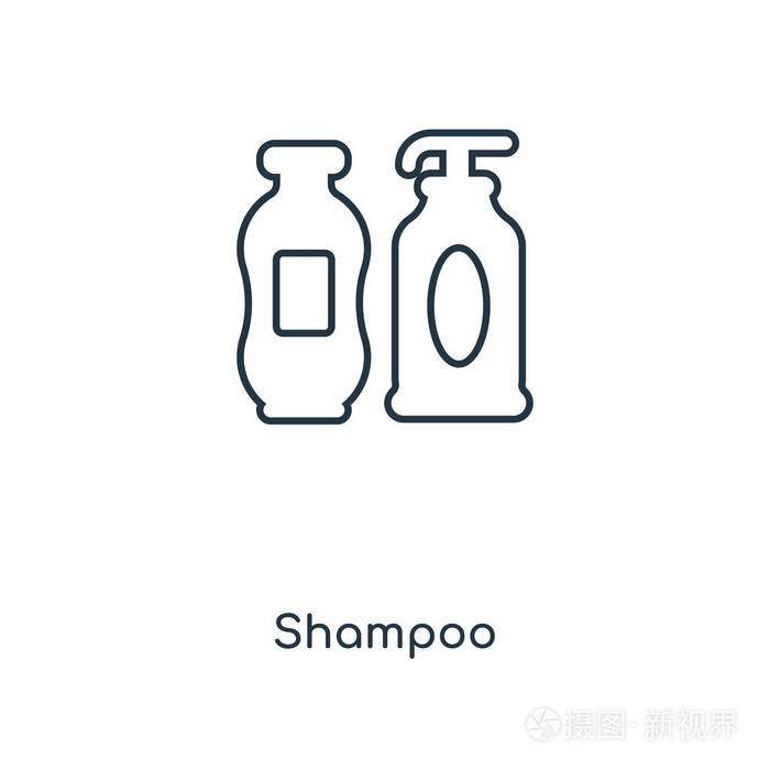 时尚设计风格的洗发水图标。 洗发水图标隔离在白色背景上。 洗发水矢量图标简单和现代平面符号的网站移动标志应用程序UI。 洗发水图插画-正版商用 ...