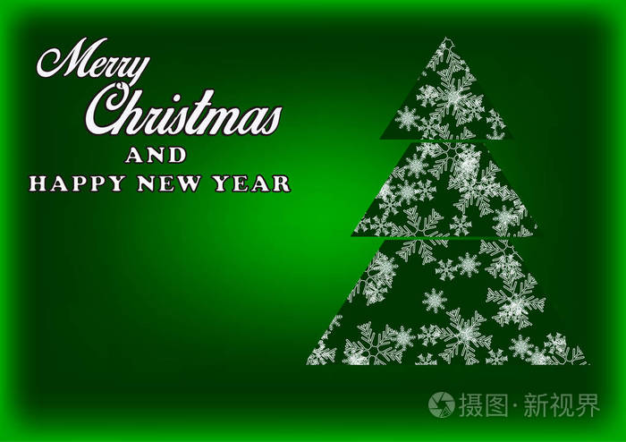 圣诞快乐，新年快乐。 圣诞贺卡。 简单的设计。插画-正版商用图片14p1co-摄图新视界