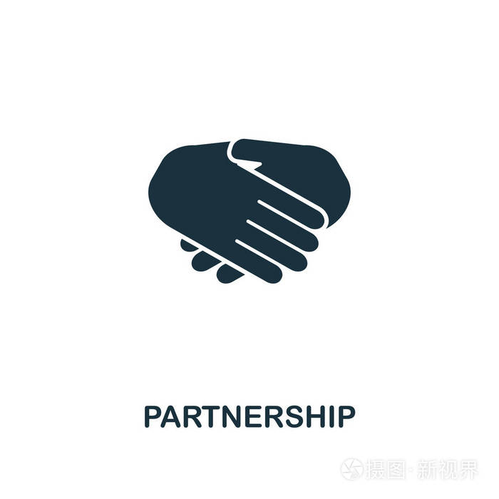 合作伙伴 图标。从广告图标集合的高级风格设计。ui 和 ux 像素完美的合作伙伴图标, 用于网页设计应用程序软件打印使照片-正版商用图片 ...