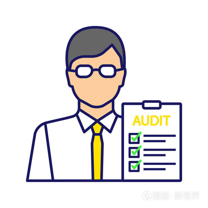 审核平面图标矢量插图插画-正版商用图片15anvt-摄图新视界