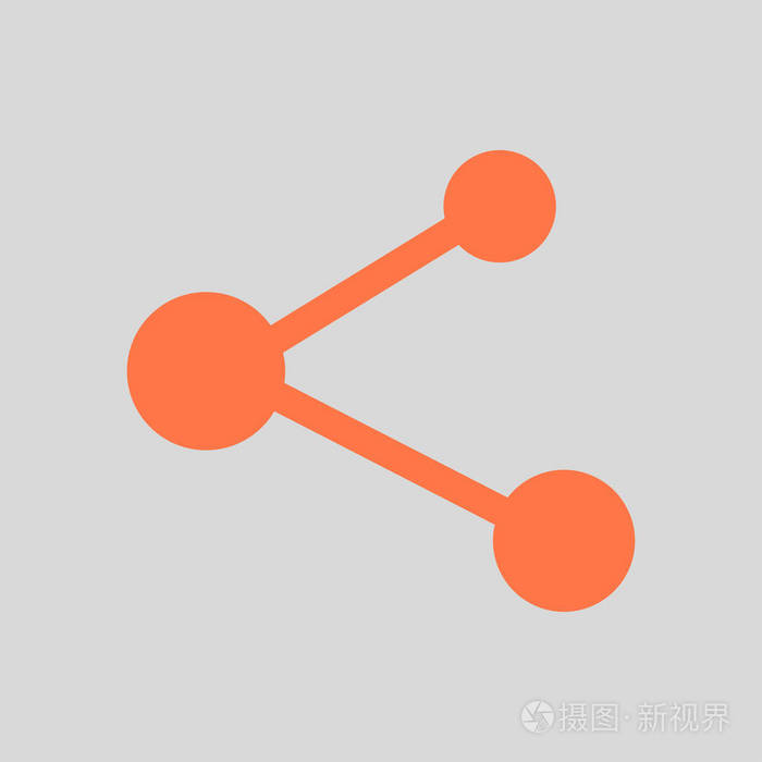 共享标志图标。 平面设计风格的矢量。插画-正版商用图片15gpon-摄图新视界