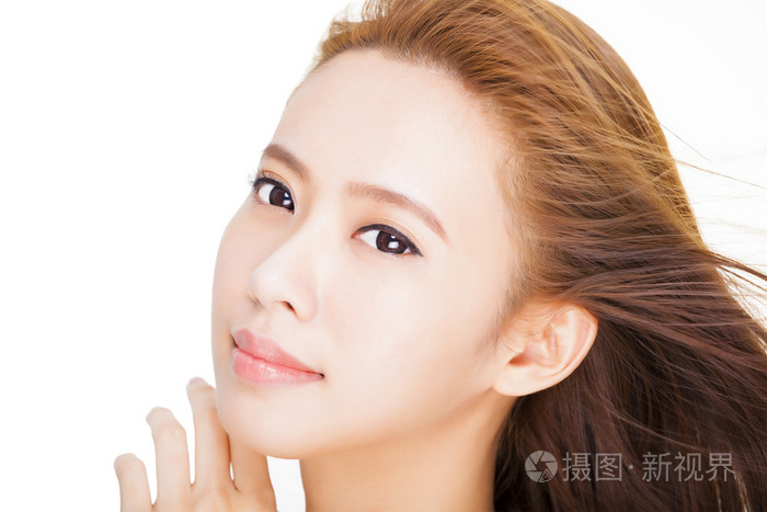 美丽年轻的亚洲女人脸特写照片 正版商用图片1hcyas 摄图新视界