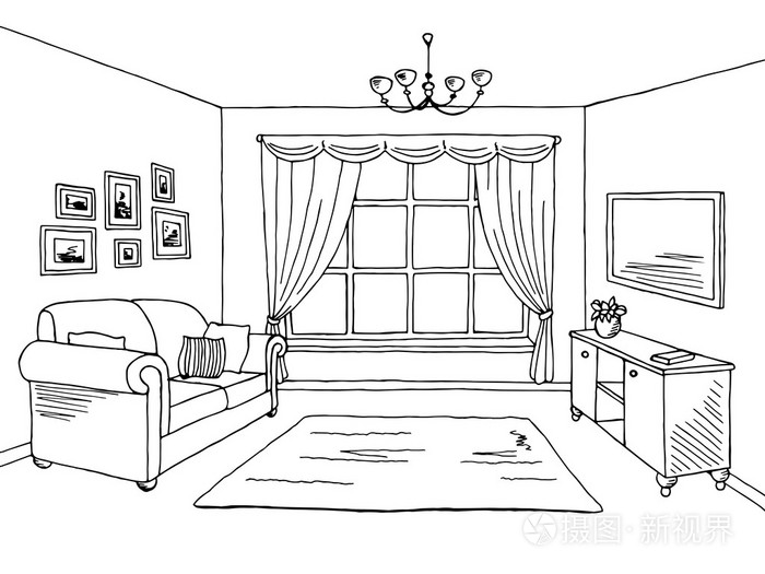 客厅简笔, - 伤感说说吧