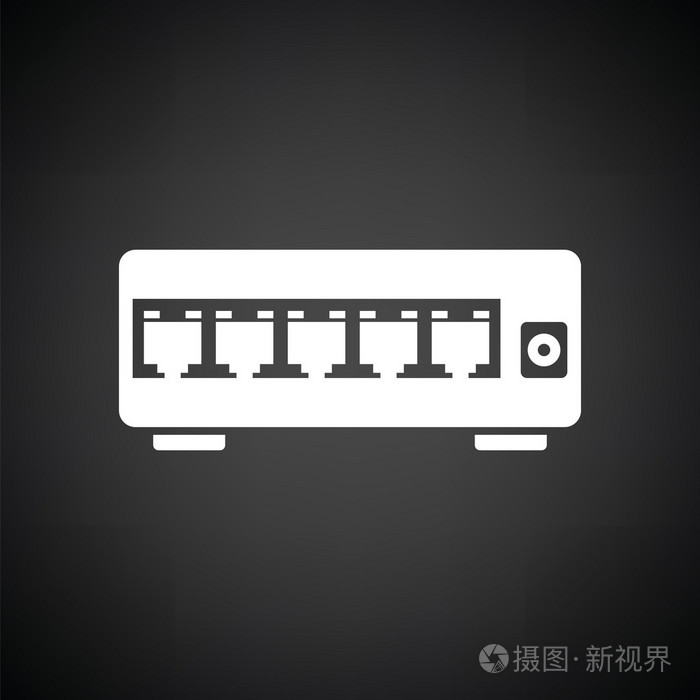 以太网交换机图标插画-正版商用图片1qnspk-摄图新视界