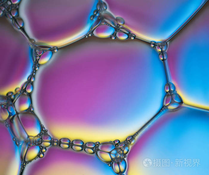 Foam multicolored bubble texture. Abstract background and textur照片-正版商用 ...