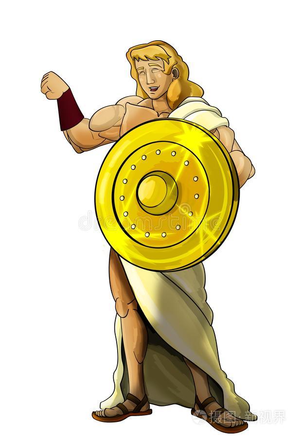 漫画地点和古罗马的或希腊人古代的性格warri或或英语字母表的第7个字母插画-正版商用图片37g5my-摄图新视界